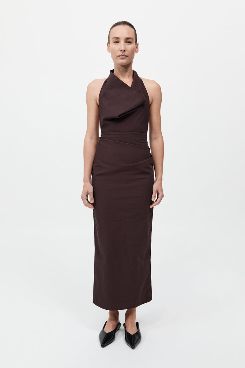 St. Agni | Structural Tie Dress - Port