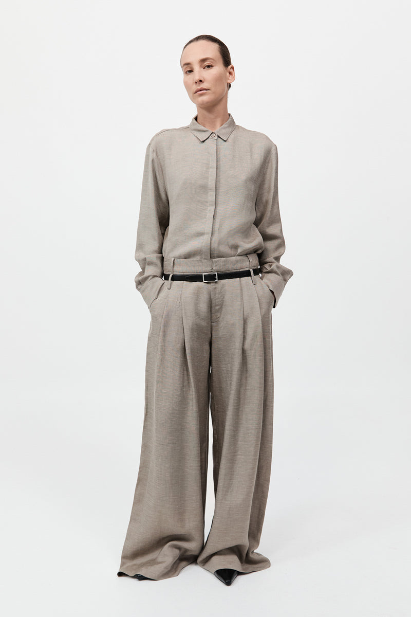 St. Agni | Melange Double Loop Pants - Rye