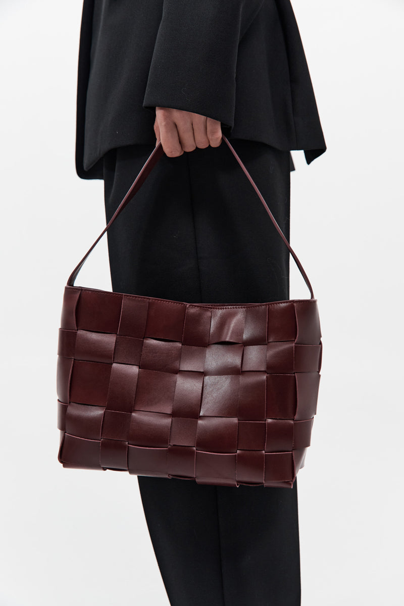 St. Agni | Woven Mini Tote - Plum