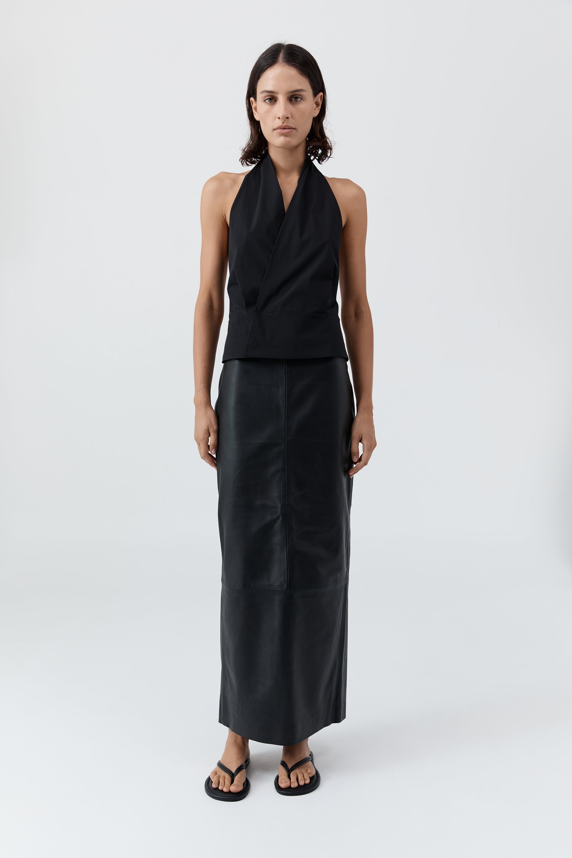 St. Agni | Halter Wrap Top - Black