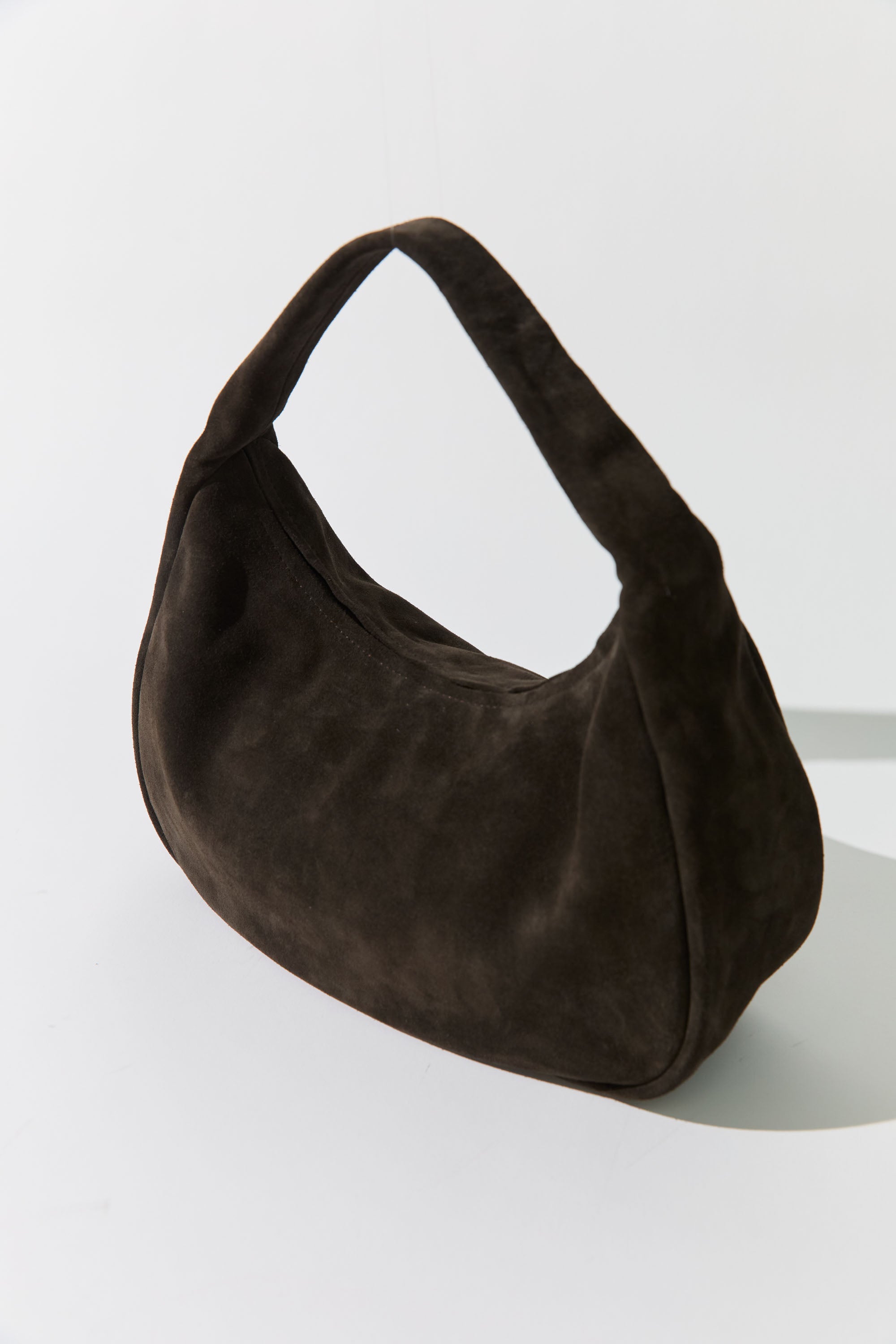 St. Agni | Suede Large Bon Bon Bag - Coffee
